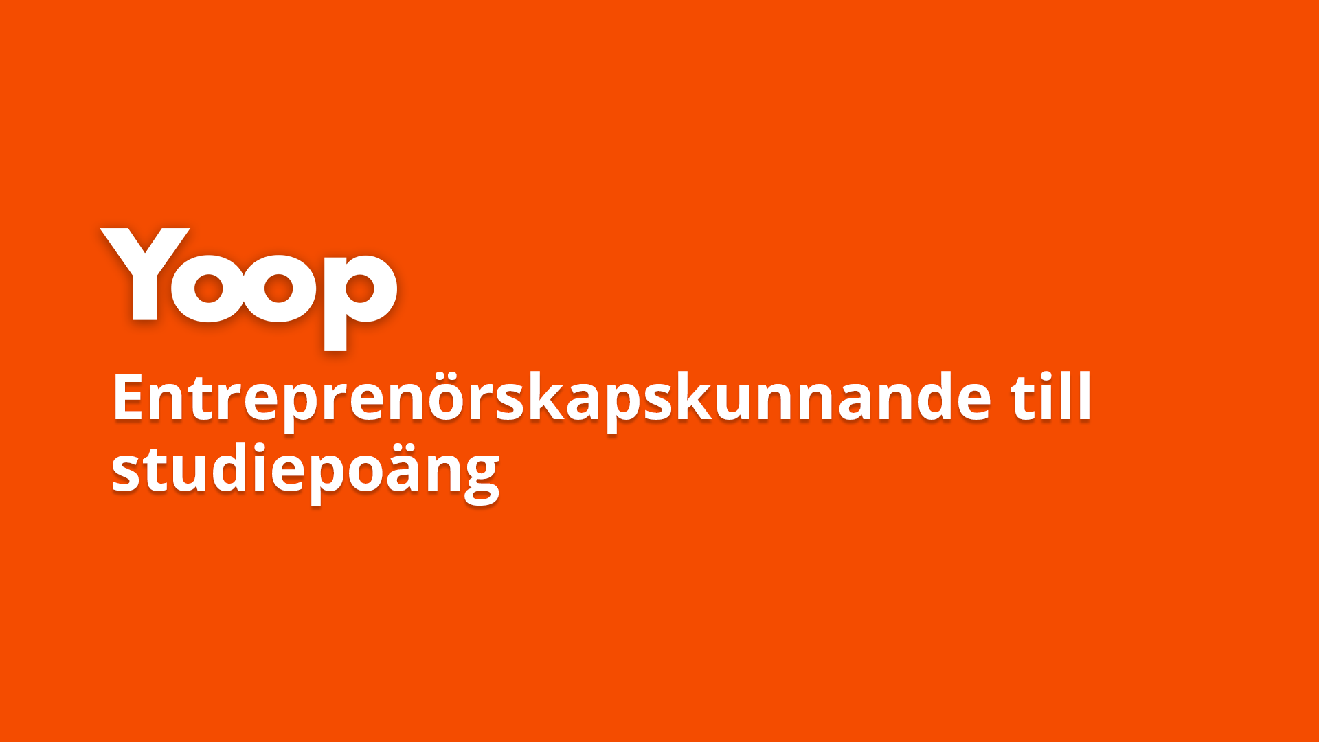 YOOP - Startsida